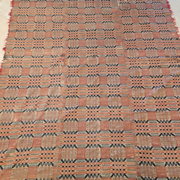 Antique Woven Coverlet - Etsy