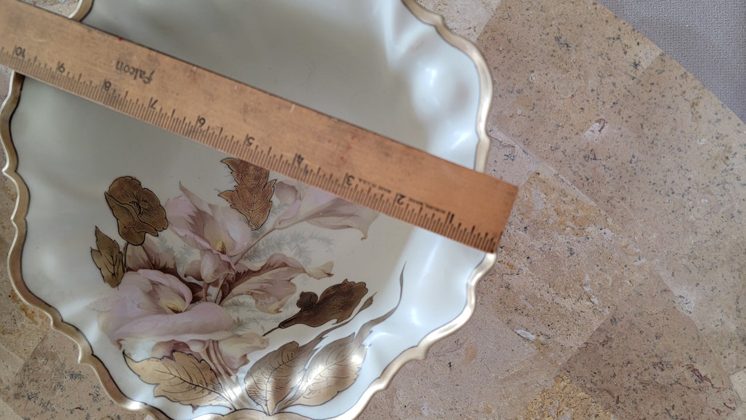 Prussian Footed Porcelain Compote Bowl Marked "prussia Hand Painted ...