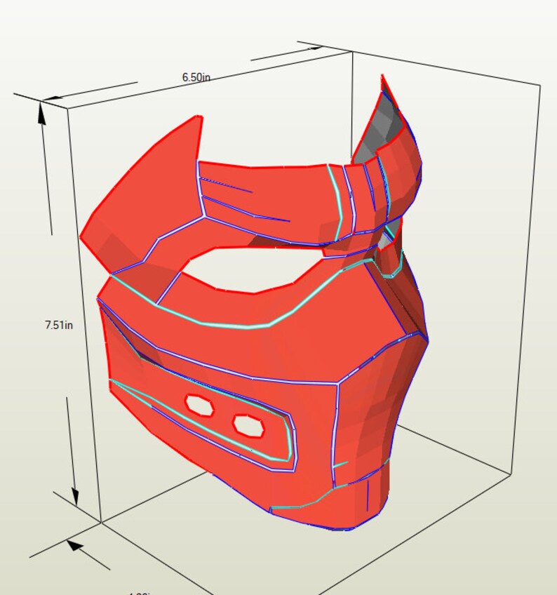 Red Hood Outlaw Mask Templlate and PDO | Etsy