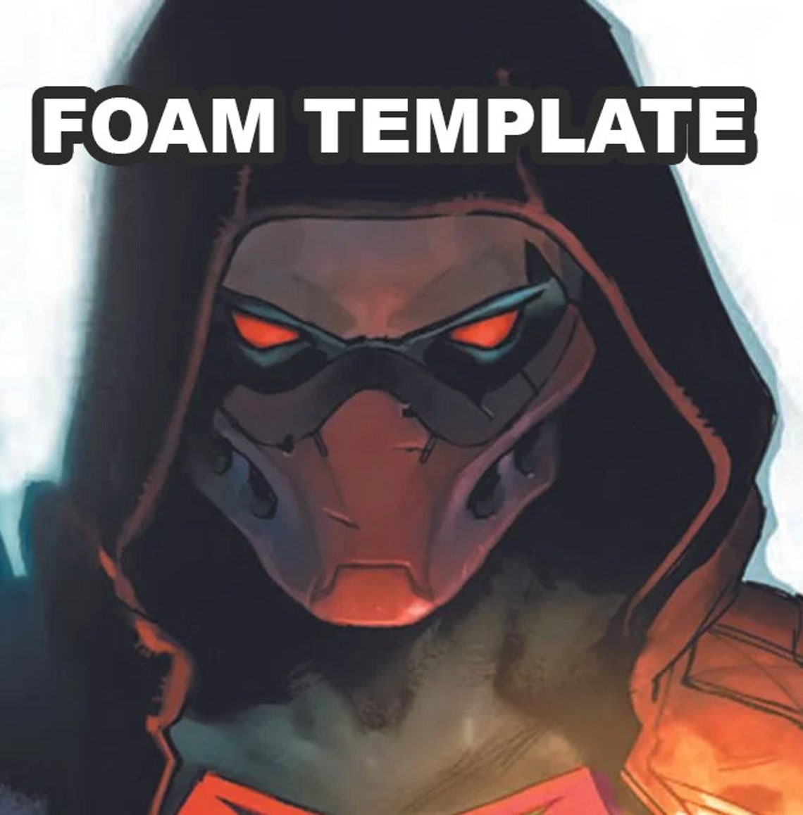 Red Hood Outlaw Mask Templlate and PDO | Etsy