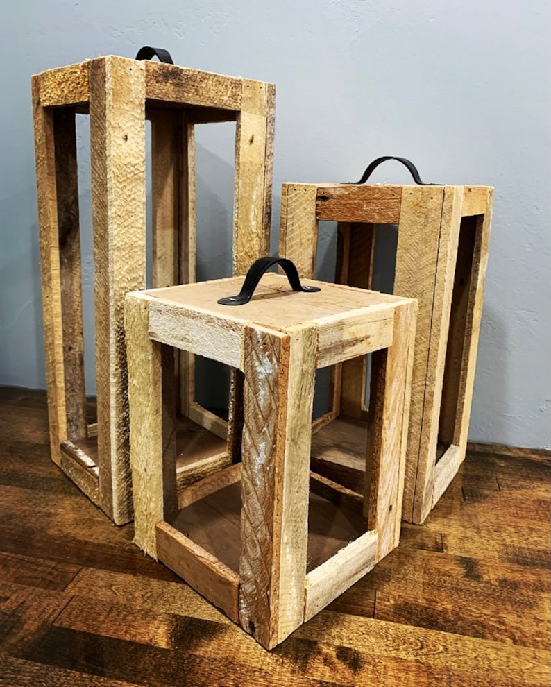 Handmade Wooden Lantern Handmade Lantern by the Bloemen Barn - Etsy