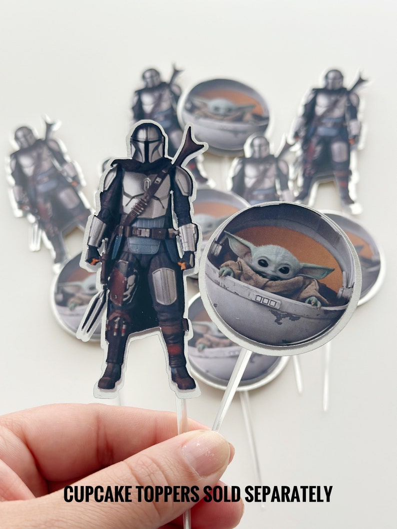 Mandalorian Cake Topper Mandalorian Party Decorations - Etsy