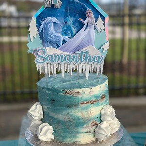 Frozen Cake Topper, Cake Decorations, Elsa Cake Topper, Frozen 2 Cake ...