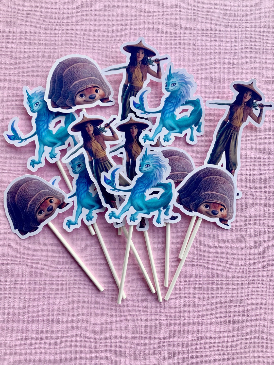 Raya Cupcake Toppers, Raya Party Decorations, Raya and the Last Dragon ...