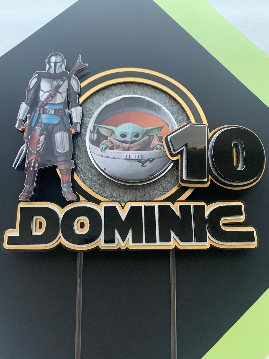 Mandalorian Cake Topper Mandalorian Party Decorations - Etsy