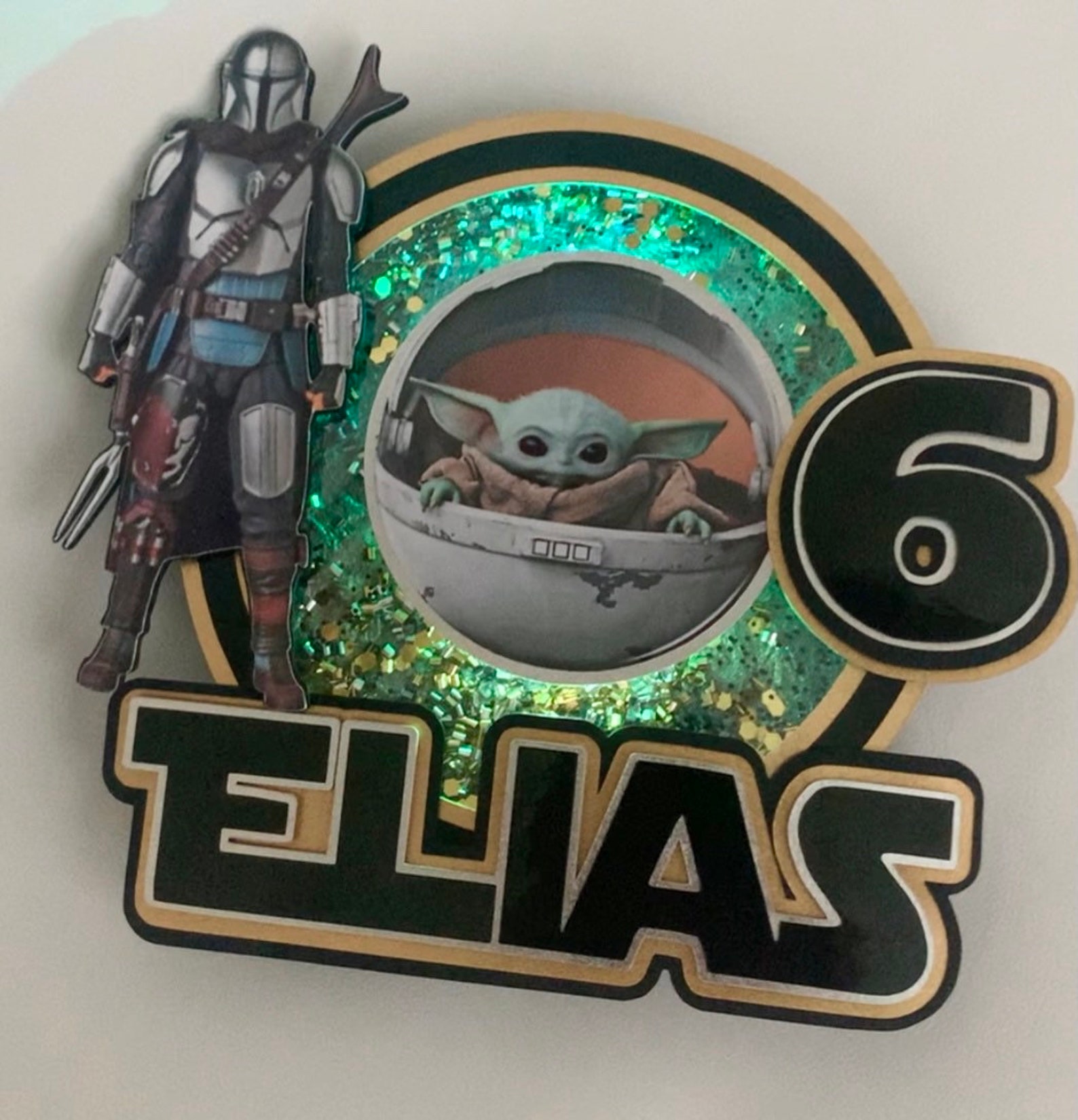 Mandalorian Cake Topper, Mandalorian Party Decorations, Mandalorian ...