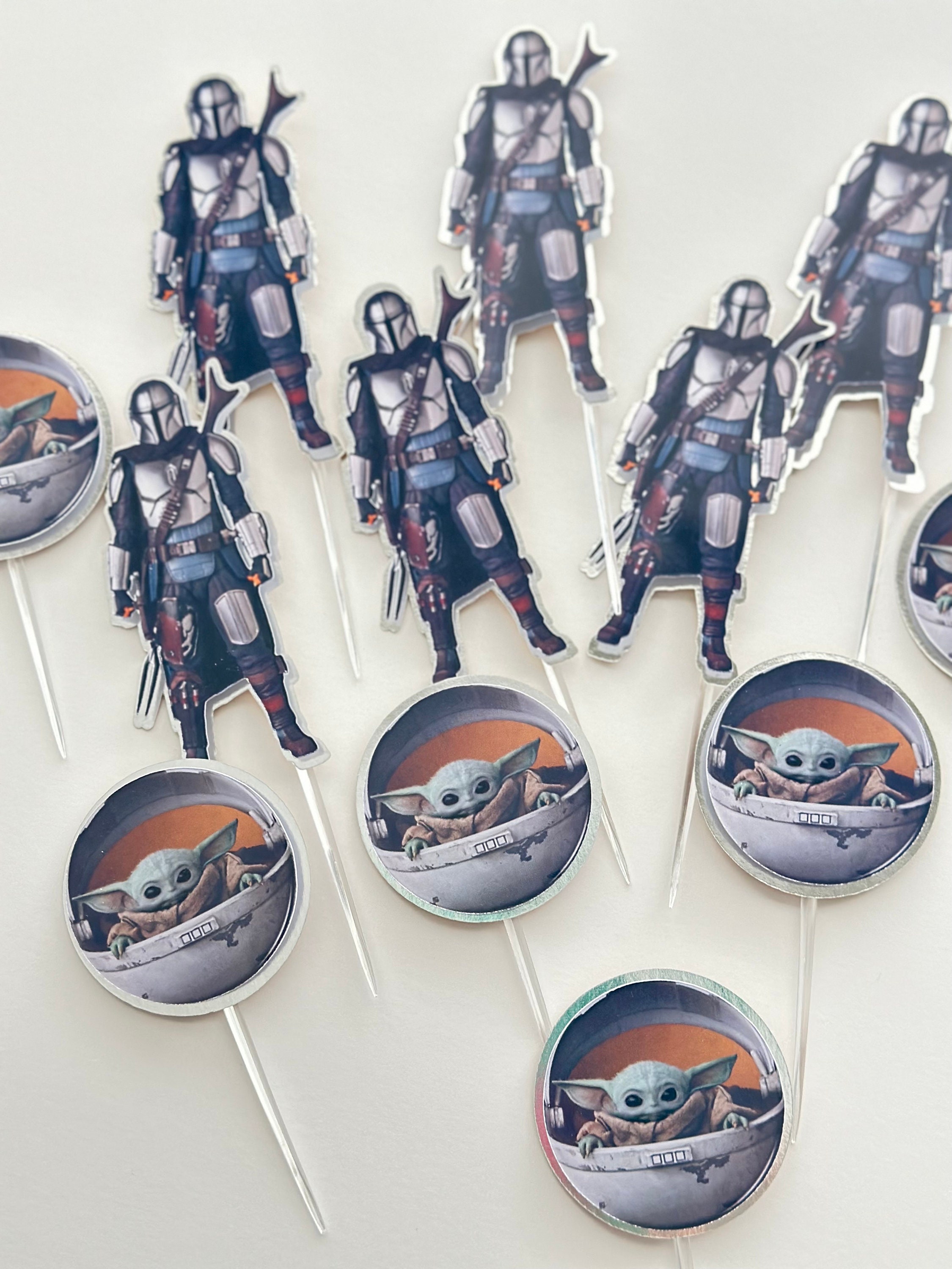 Mandalorian Cupcake Toppers, Baby Yoda Cupcake Toppers, Grogu Toppers ...