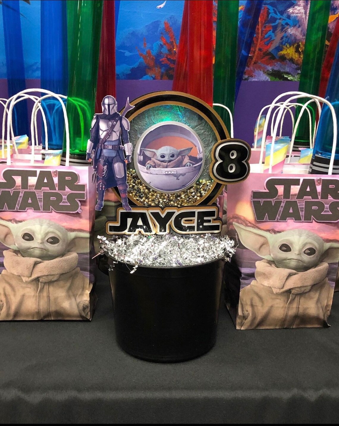 Mandalorian Cake Topper Mandalorian Party Decorations - Etsy