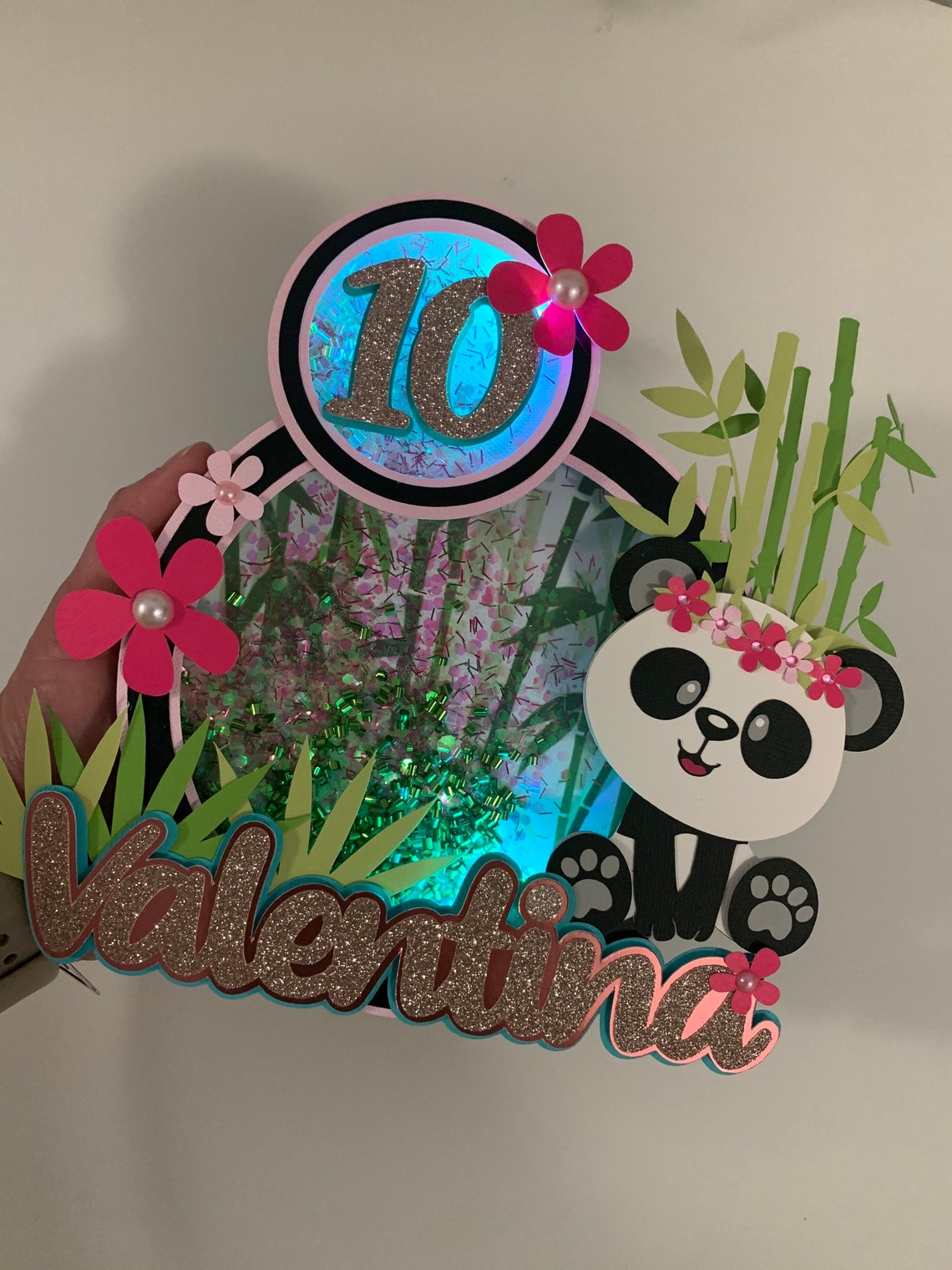 Panda Cake Topper, Panda Shaker Cake Topper, Panda Cake Decorations ...