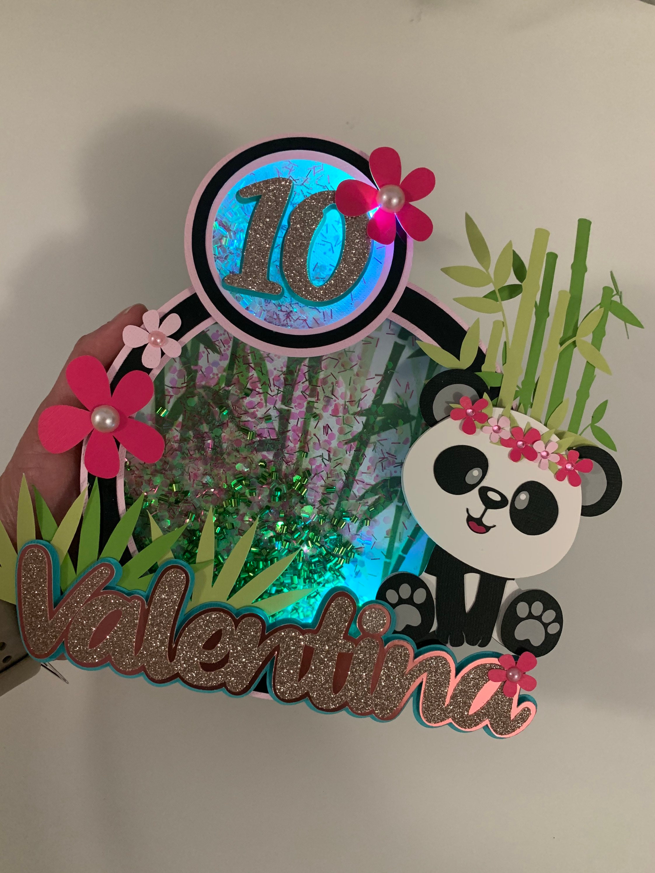 Panda Cake Topper Panda Shaker Cake Topper Panda Cake - Etsy