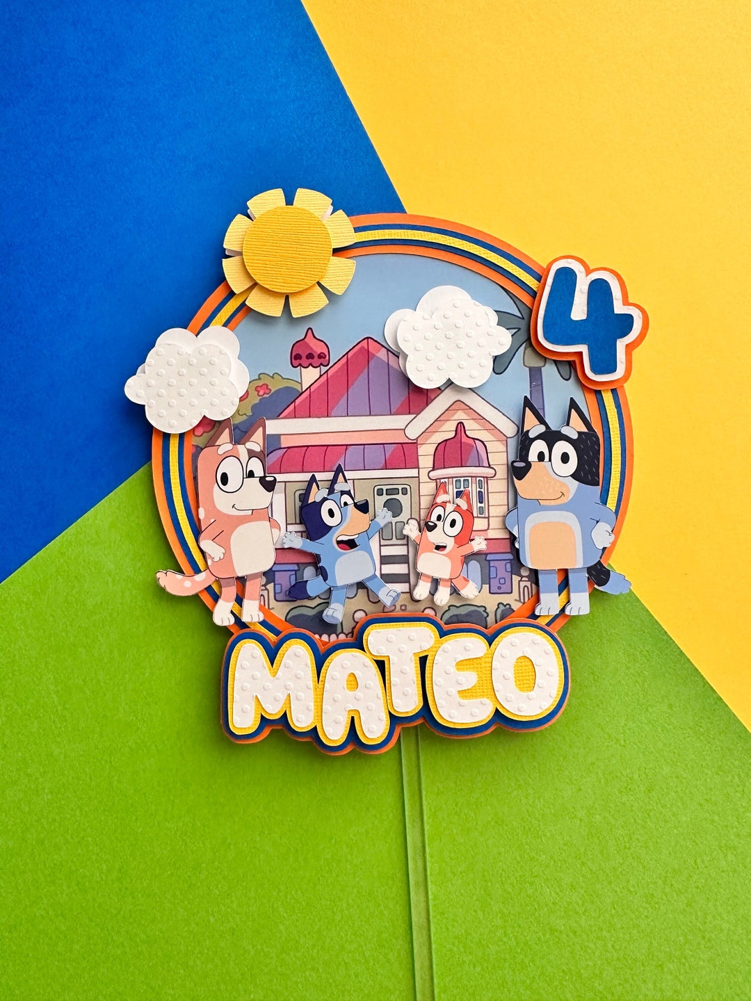 Bluey Cake Topper Bluey Birthday Party Bluey Cake Decoration Bluey ...