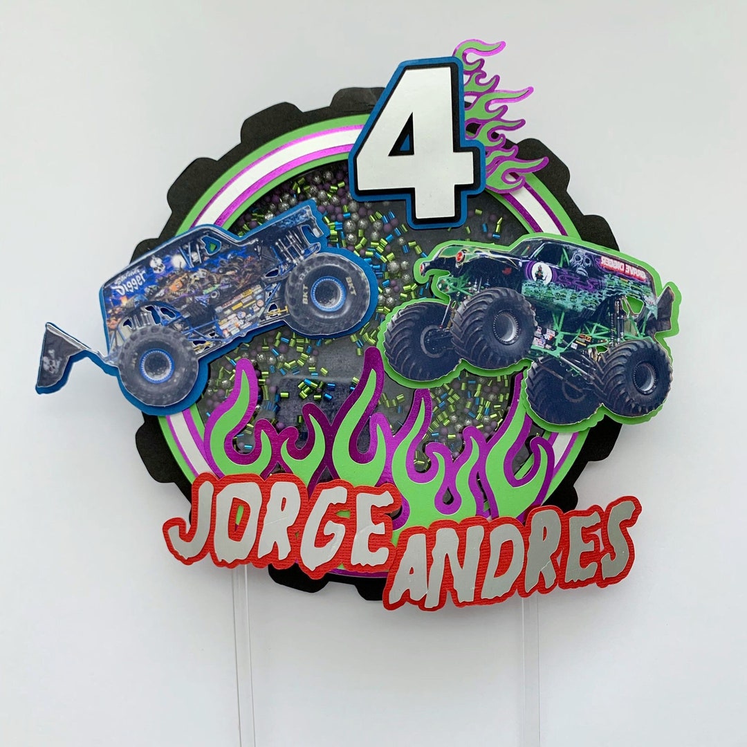 Monster Truck Cake Topper Monster Truck Party Decor Monster - Etsy