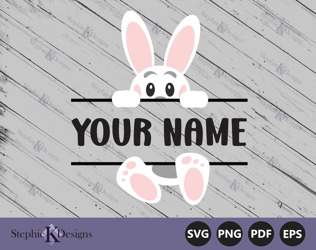 Easter Bunny Monogram Svg - Bunny Face Svg - Easter Bunny Png - Rabbit ...