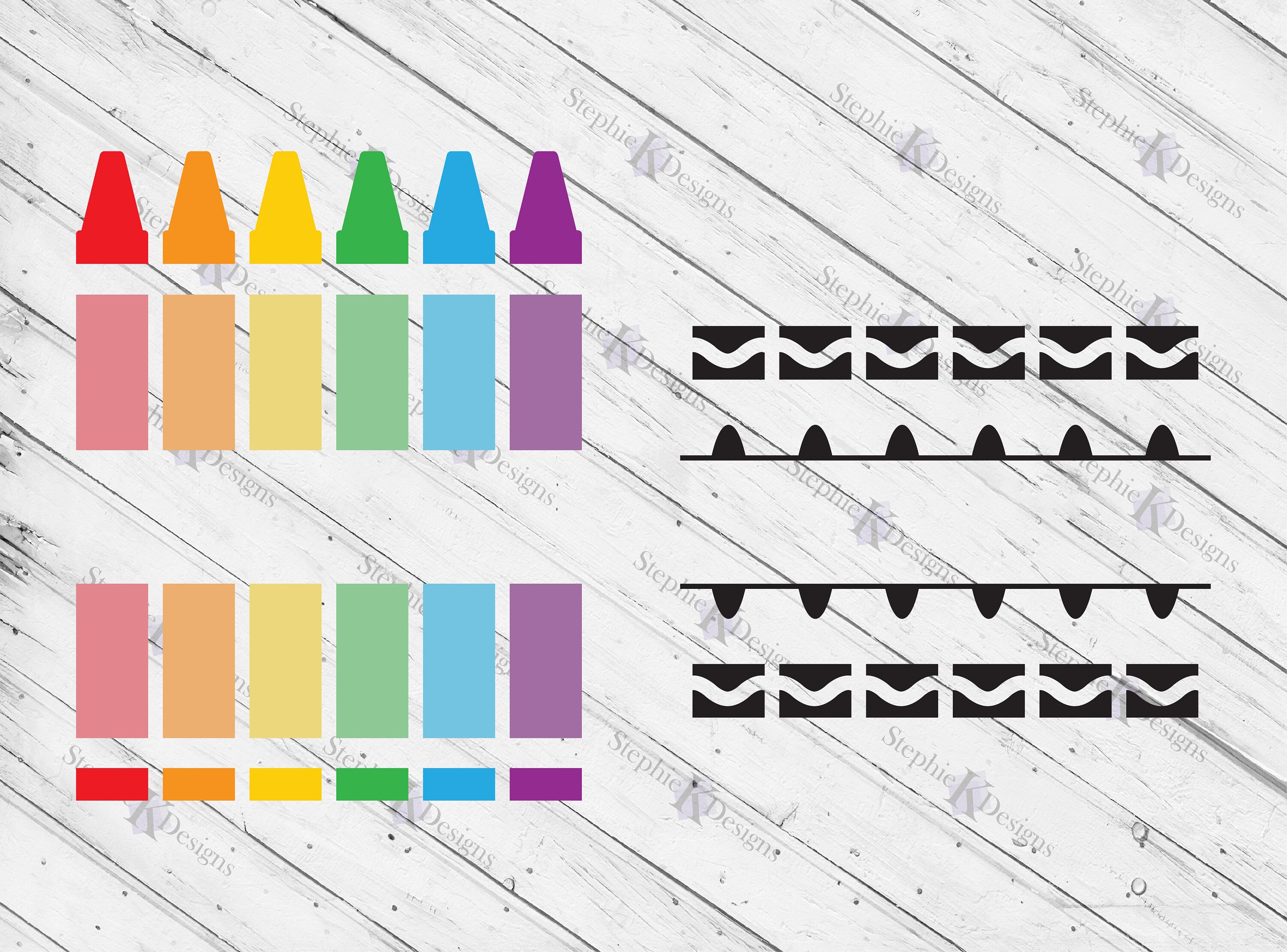 Crayon Split Monogram Svg Teacher Crayon Svg Crayon Shirt - Etsy