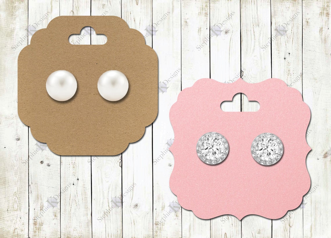 Earring Holder Templates - Earring Display Card Svg - Blank Earring ...