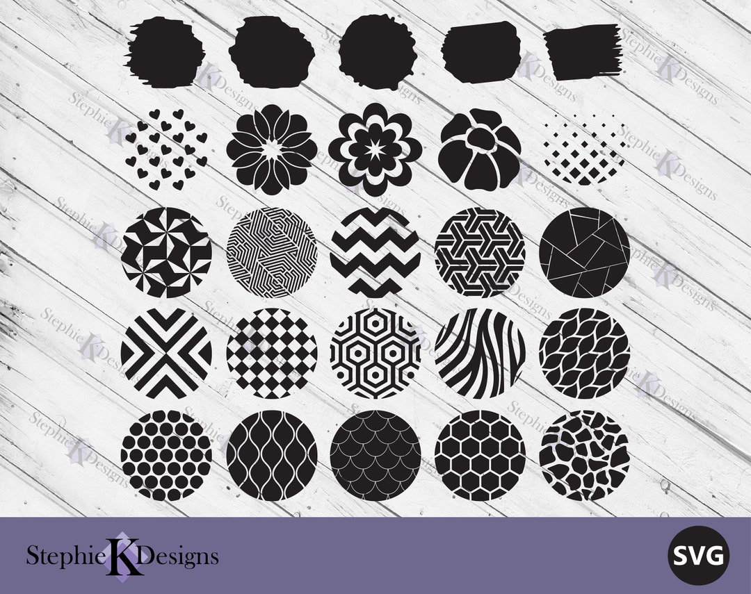 Round Pattern Svg - Circle Patterns Svg - Keychain Svg - Circle Keyring ...