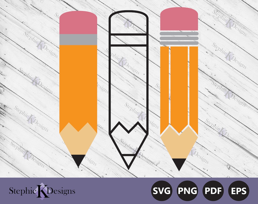 Pencil Svg - Back to School Svg - Teacher Pencil Svg - School Pencil ...