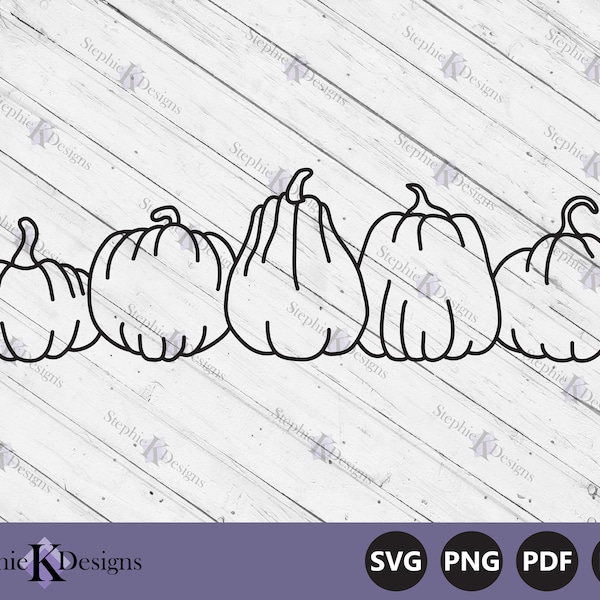 Row of Pumpkins Svg - Etsy