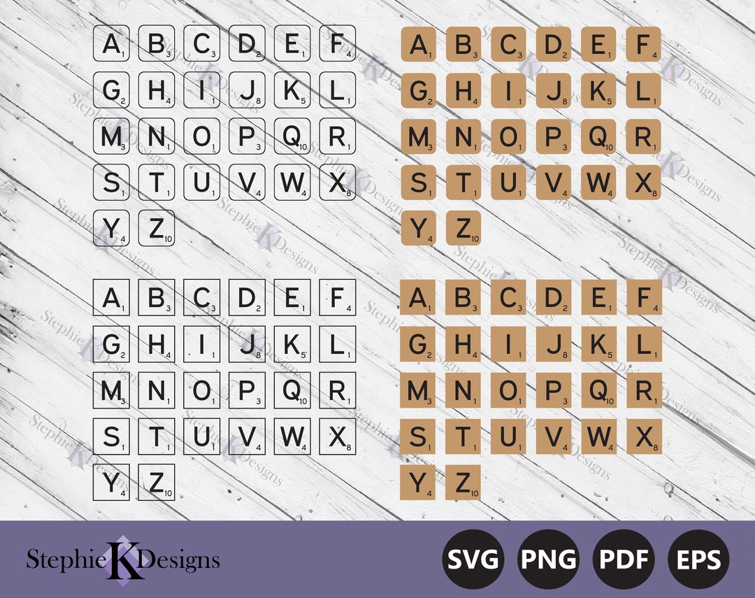 Scrabble Tiles Svg - Alphabet Letter Tiles - Printable Scrabble Tiles ...
