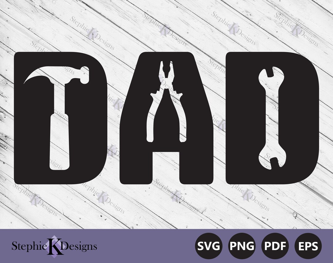 Tools Dad Svg Manitas Svg Mecánico Dad Svg Día del Padre Svg Papá ...