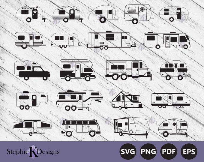 Camper SVG Bundle Camping Svg Camper Trailer Svg Camper Van - Etsy