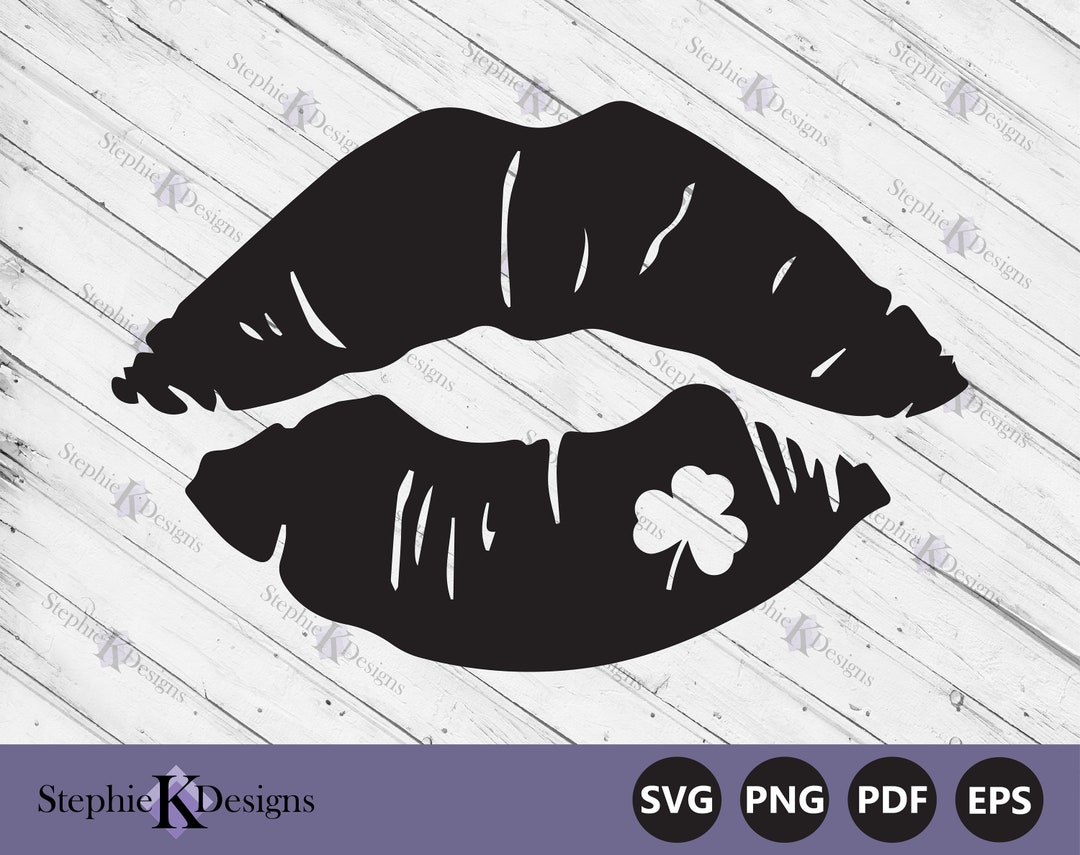 Shamrock Lips Svg Shamrock Lips Shirt Svg St Patricks Day Lips Svg