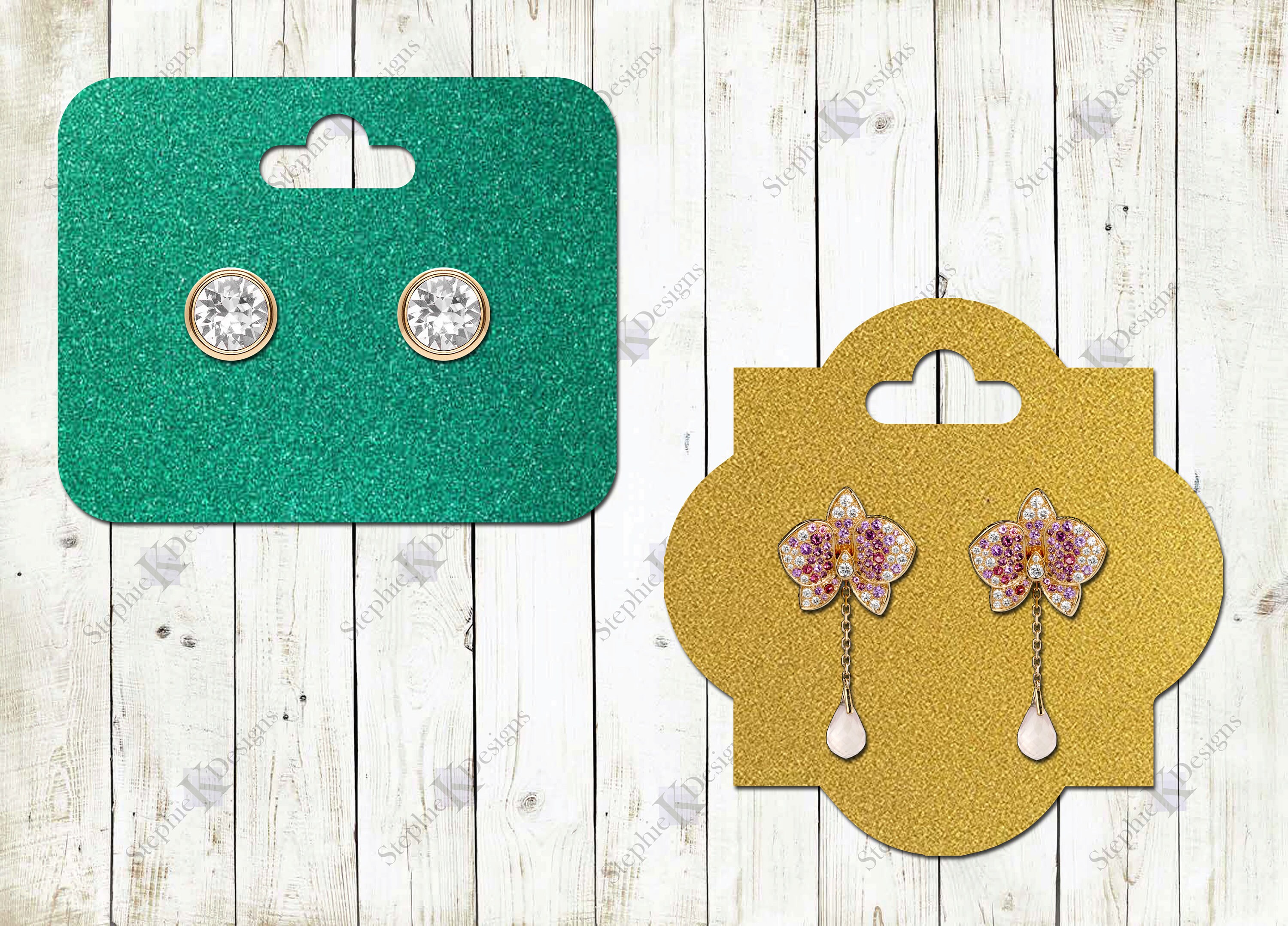 Earring Holder Templates - Earring Display Card Svg - Blank Earring ...