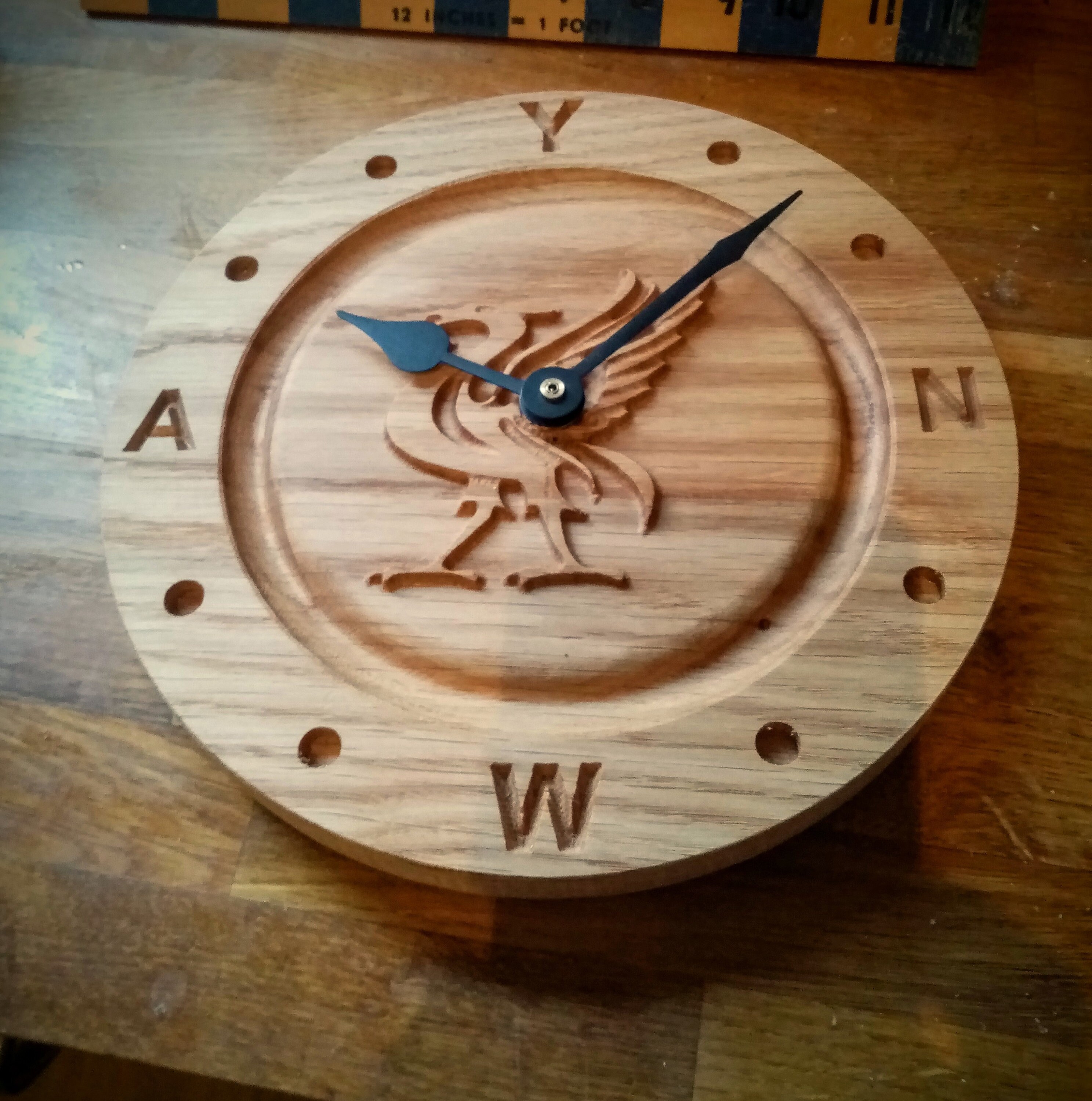 Oak Liverbird Wall Clock Liverpool | Etsy UK