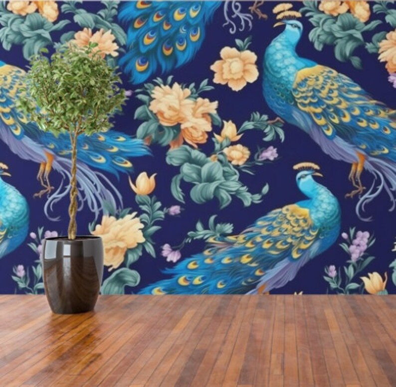 9 X Vintage Peacock Digital Papers, Seamless Pattern, Peacock Colours ...