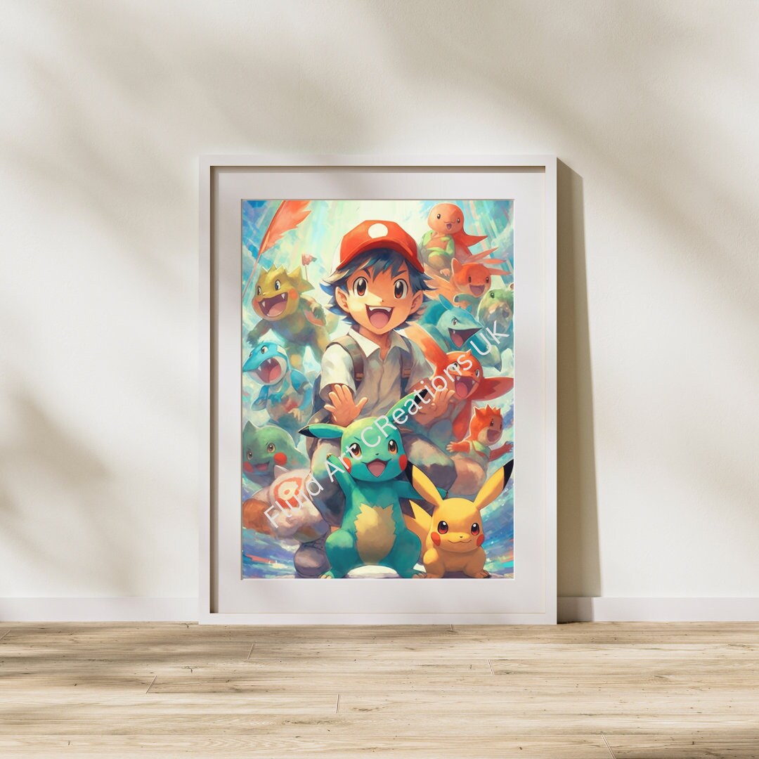 Pokemon Poster Digital Print Pokemon Wall Art Nursery Wall - Etsy