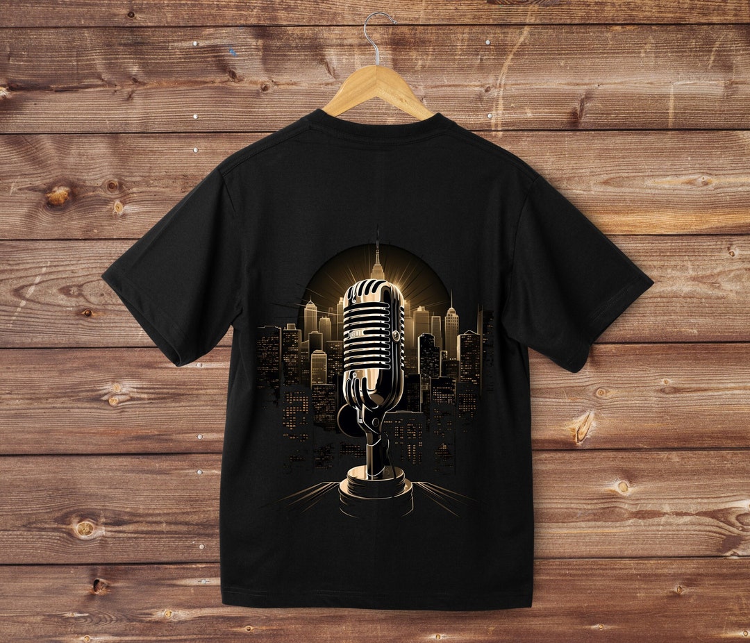 Microphone T-shirt, DJ, Musical, Music, Speaker, Vintage, Mic, Old ...