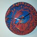 Red, Blue, Gold, Black Wall Clock Red and Blue Clock Gold Clock Ring ...
