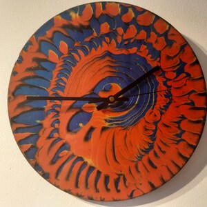 Red, Blue, Gold, Black Wall Clock Red and Blue Clock Gold Clock Ring ...