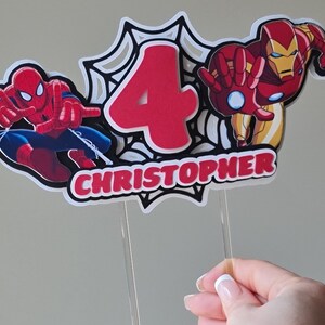 Spiderman and Hulk Cake Topper, Spiderman and Ironman, Superhero ...