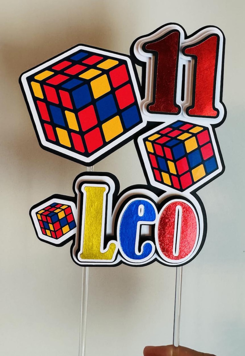 Rubik's Cube Cake Topper - Etsy