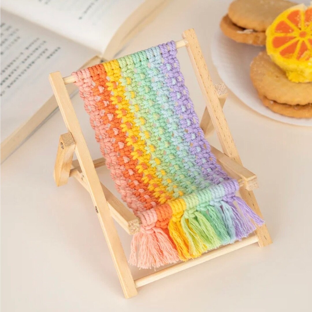Handmade Rainbow Phone Holder Mini Sofa Decoration Creative Ornaments ...