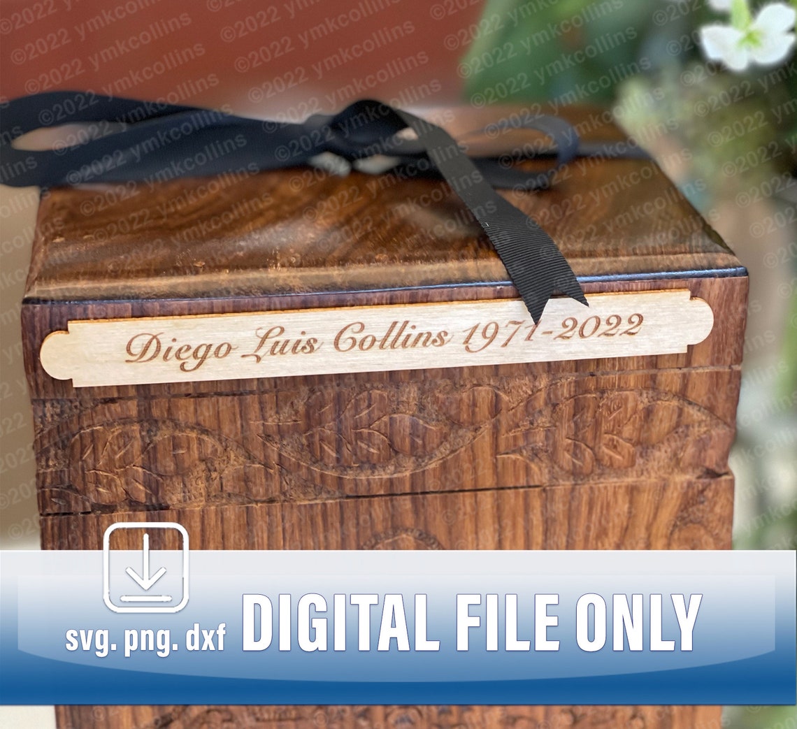 Urn Name Tag Svgs: Sign Plate and Frame Svgs, Tag Svgs, Labels SVG ...