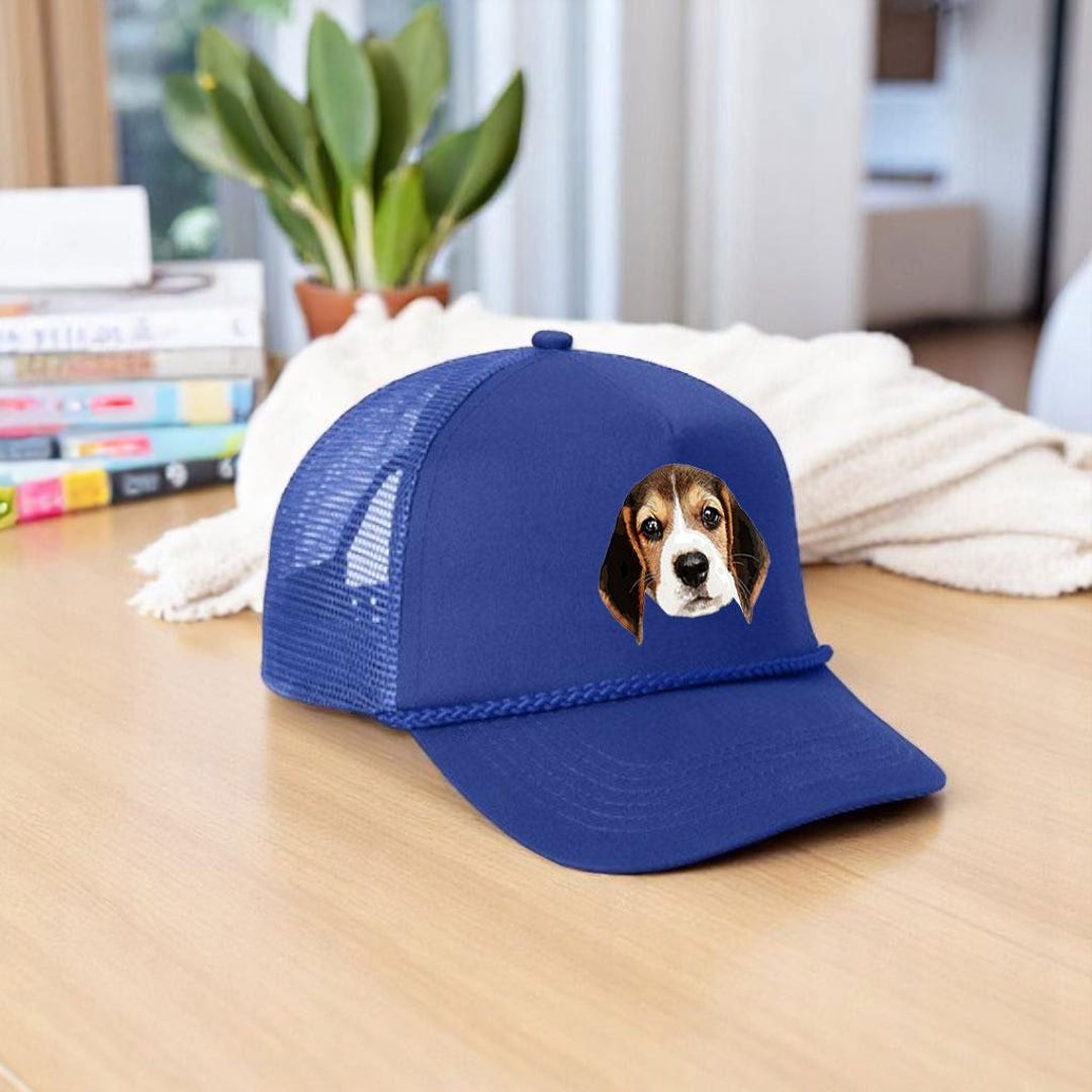 Custom Pet Face Photo Cap, Personalized Dog Photo Hat, Pet Owner ...