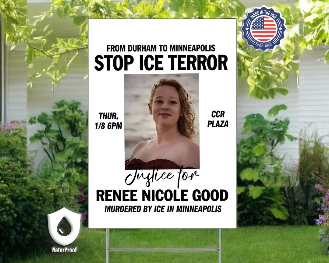 STOP ICE Yard Sign, Justice for Renee Nicole Sign, Minneapolis ...