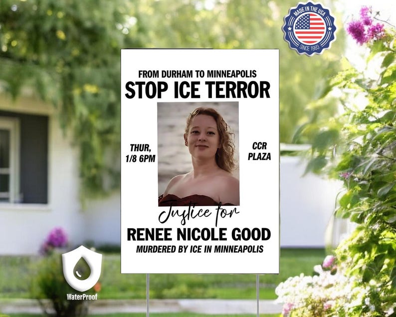 STOP ICE Yard Sign, Justice for Renee Nicole Sign, Minneapolis ...