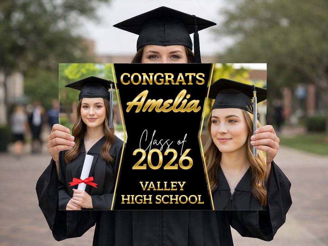 Custom Graduation Sign Senior Lawn Sign, Personalized Graduation Yard ...