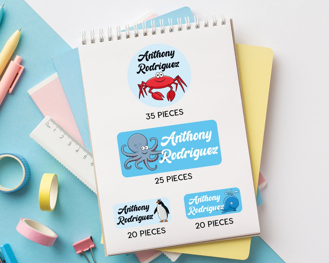 Custom Daycare Stickers, Personalized Name Stickers for Boys, School ...