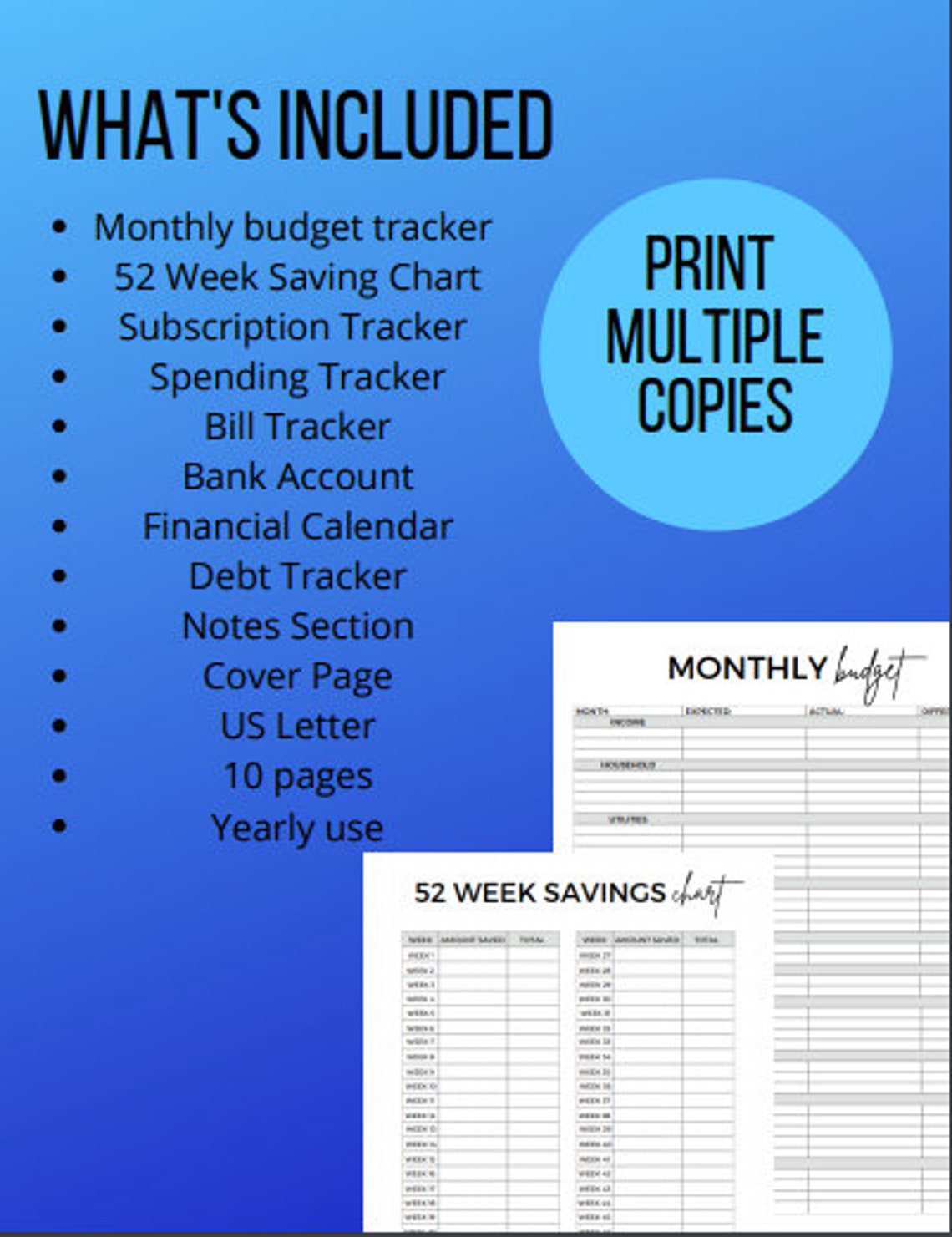 Finance Planner, Printable Financial Journal, Money Planning, Budgeting ...