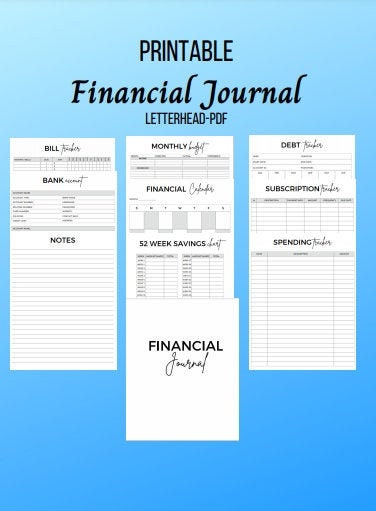 Finance Planner, Printable Financial Journal, Money Planning, Budgeting ...