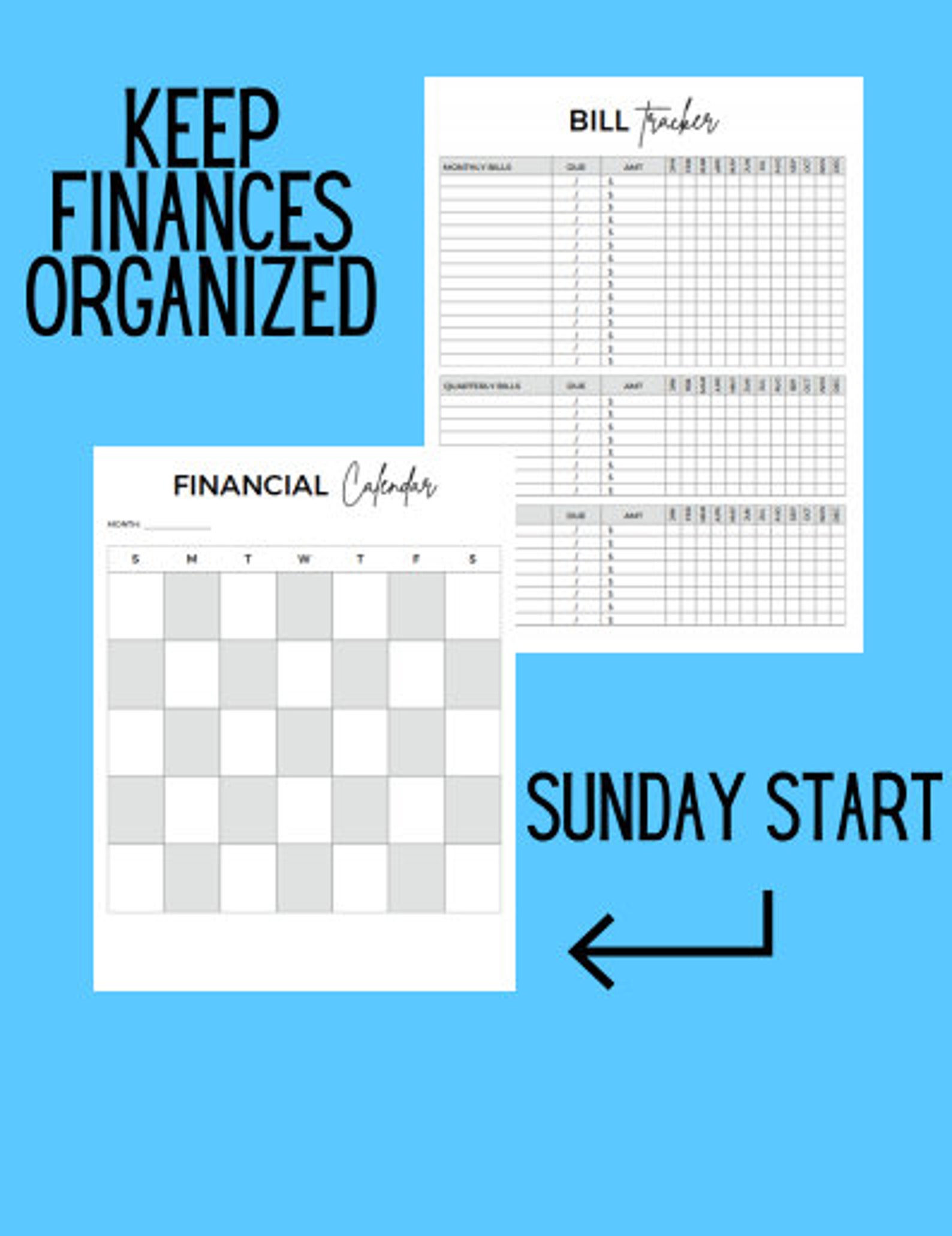 Finance Planner, Printable Financial Journal, Money Planning, Budgeting ...