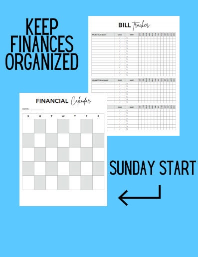Finance Planner, Printable Financial Journal, Money Planning, Budgeting ...