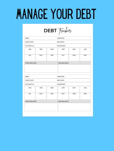 Finance Planner, Printable Financial Journal, Money Planning, Budgeting ...