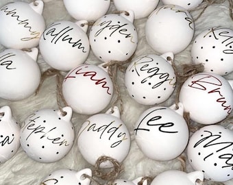 Personalised Hand Print Ceramic Bauble - Etsy UK