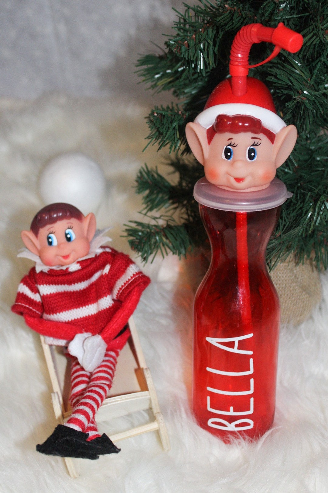 Personalised Elf Water Bottle - Etsy