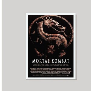 Mortal Kombat Vintage Movie Poster Print 1995 - Original Movie Poster ...